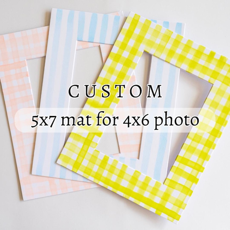Custom Hand-painted 5x7 Mat for 4x6 Photo - Etsy