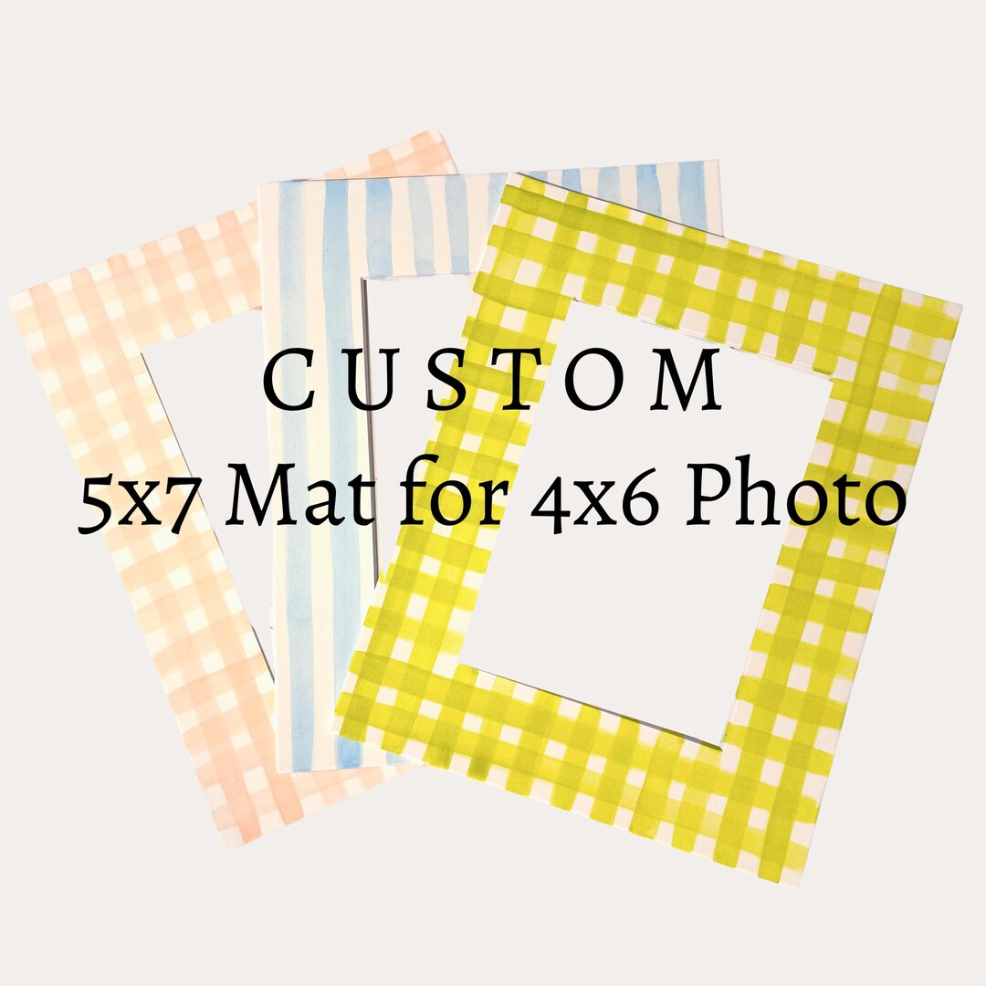 Custom Hand-painted 5x7 Mat for 4x6 Photo - Etsy