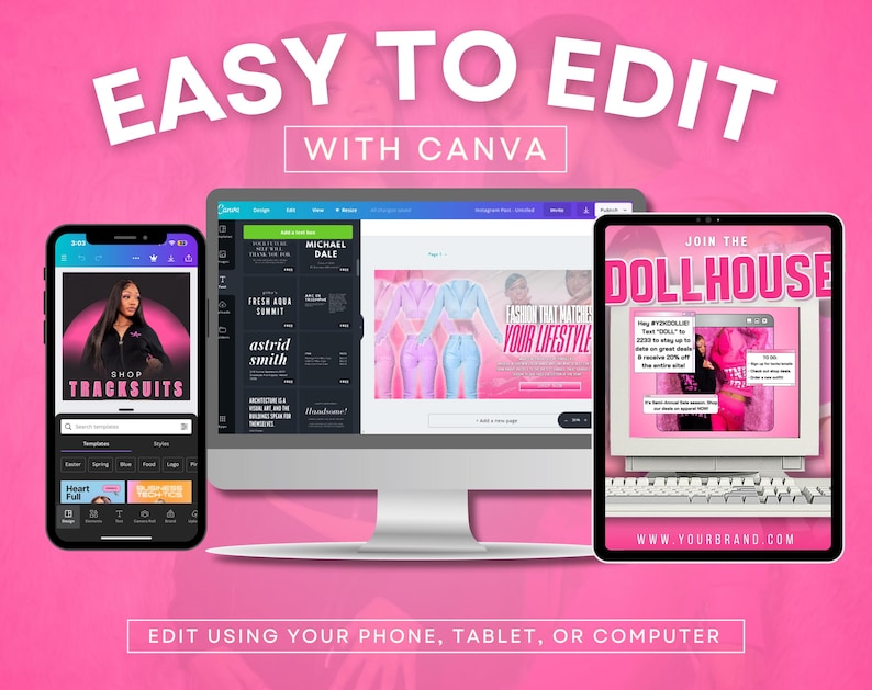 Canva Template Bundle, DIY Template, Hair Flyer, Lash Tech, Social ...