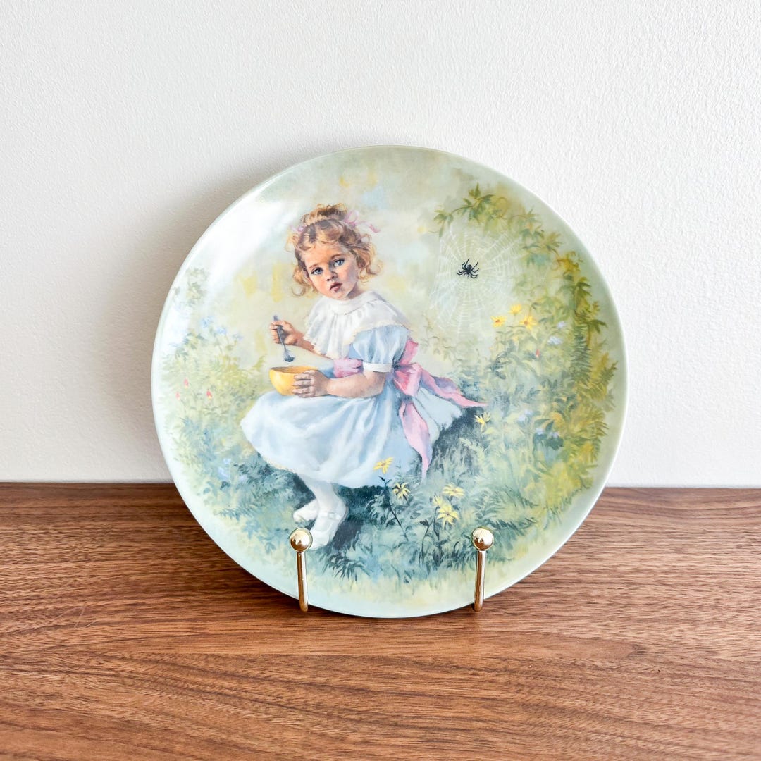Little Miss Muffet Plate | 1981 Reco Mother Goose Series | John ...