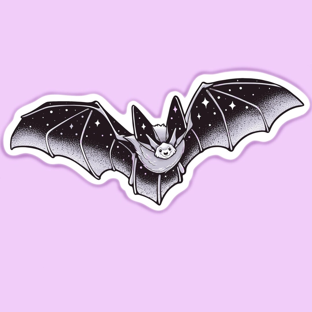 Original Artwork Bat Vinyl Sticker - Etsy
