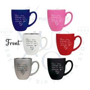 Customizable Coffee Mug With Engraved Partner Note, Personalized ...