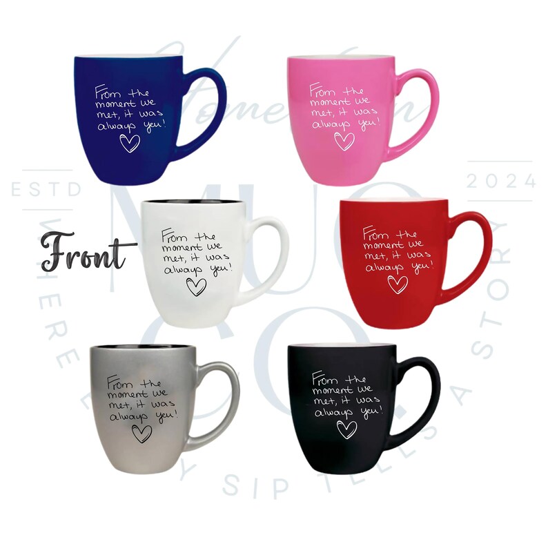 Customizable Coffee Mug With Engraved Partner Note, Personalized ...