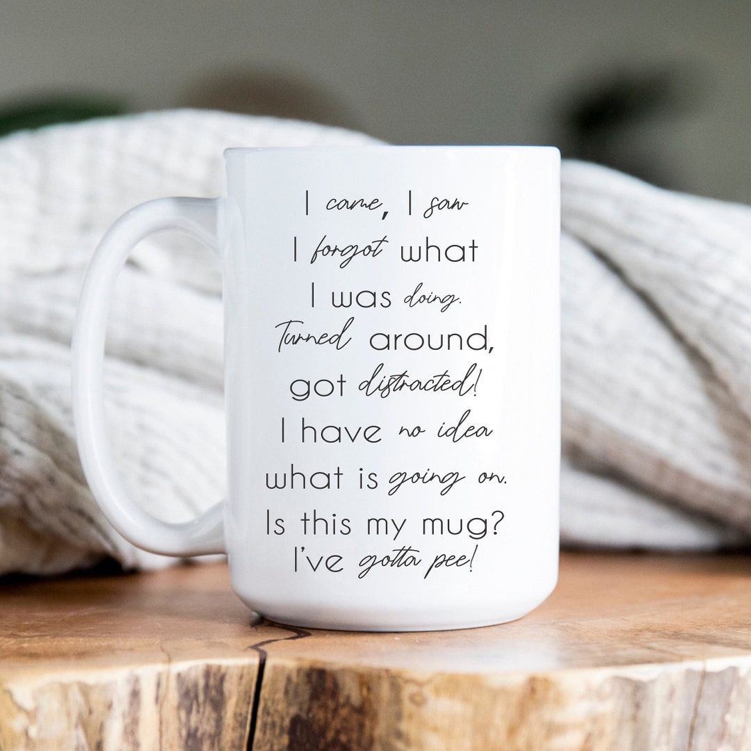 I Came I Saw I Forgot What I Was Doing Coffee Mug, Senior Citizen Mug ...