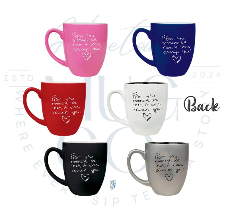 Customizable Coffee Mug With Engraved Partner Note, Personalized ...