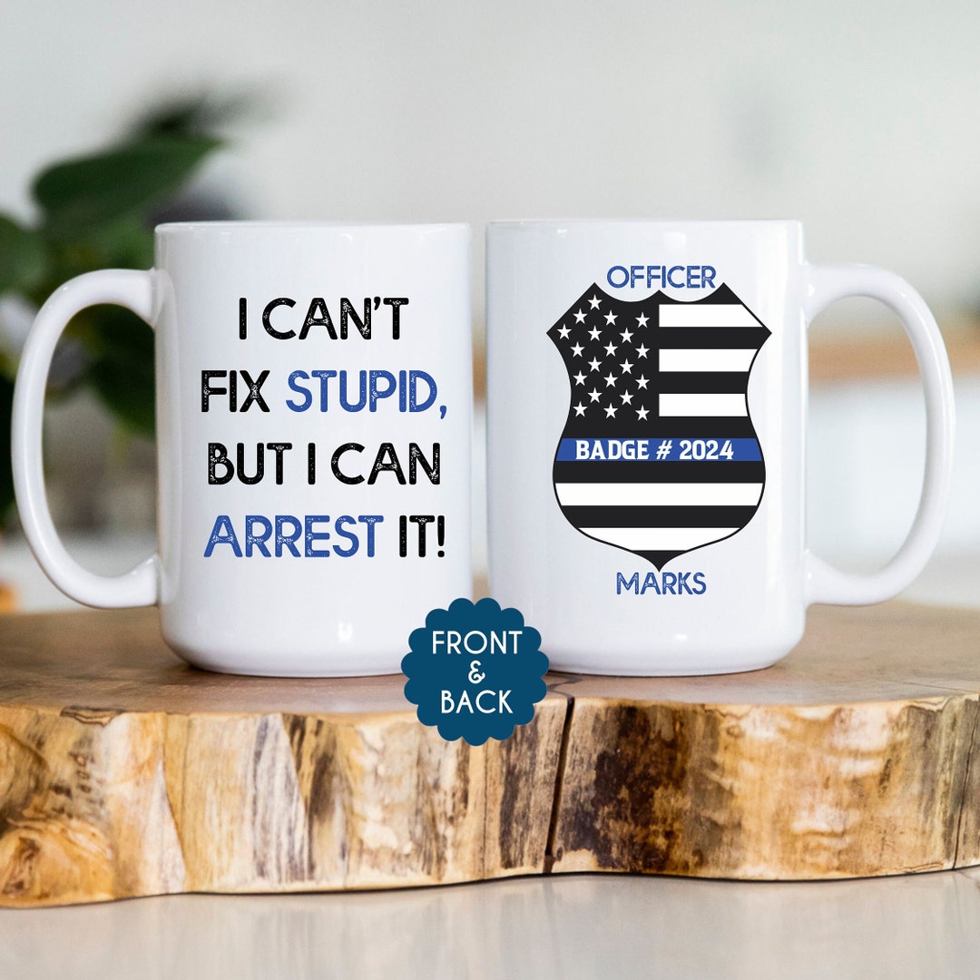 Personalized Police Officer Mug, Police Officer Gifts, Custom Cop ...