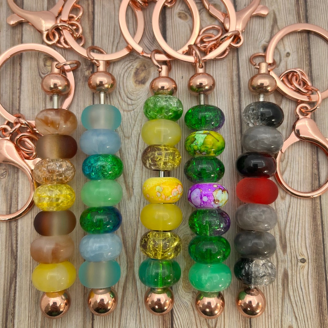 Beaded Spinner Keychain - Fidgeting Stress or Anxiety Relief - Rose ...