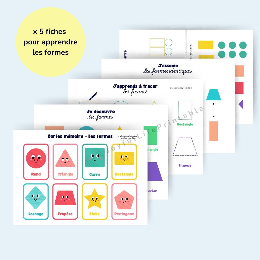 Geometric Shapes Activities for Kids PDF - 5 Printable Educational ...