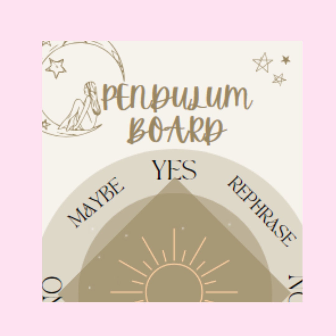 Printable Pendulum Board and Pendulum How To - Etsy