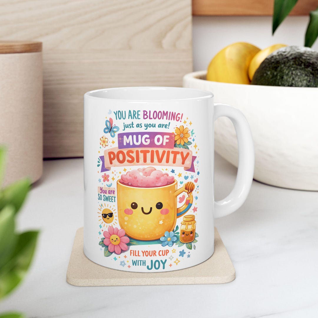 Cute Positive Affirmation Mug Mug of Positivity Coffee Cup ...