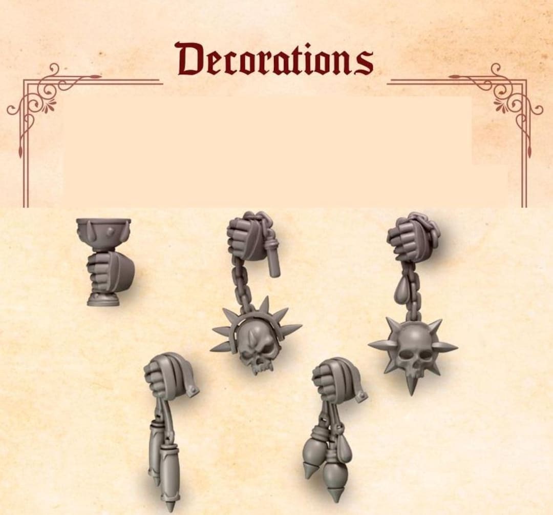 3d Printed Chalice Talisman Relics X5 Crimson Lords Hand Upgrade Bits ...