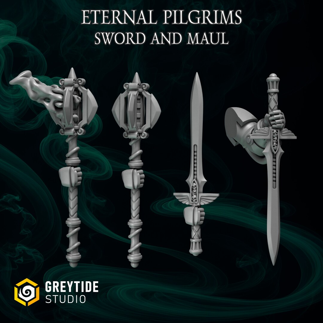 3d Printed Swords and Mauls X 5 Eternal Pilgrims Bits Termi Weapon ...