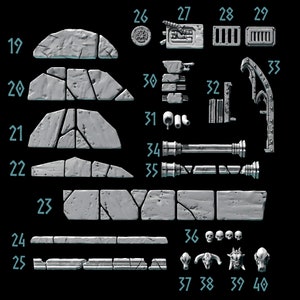 3d Printed Basing Bits Primal Hounds Wolf Basing Bits Runic Glyphs Terrain Bits Kitbash Bits ...