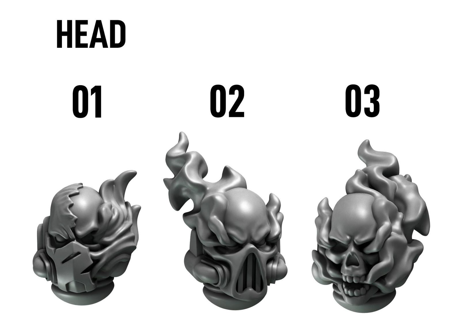 3d Printed Cursed Company Helmets X 12 Prime Scale Flaming Skull Helmet ...