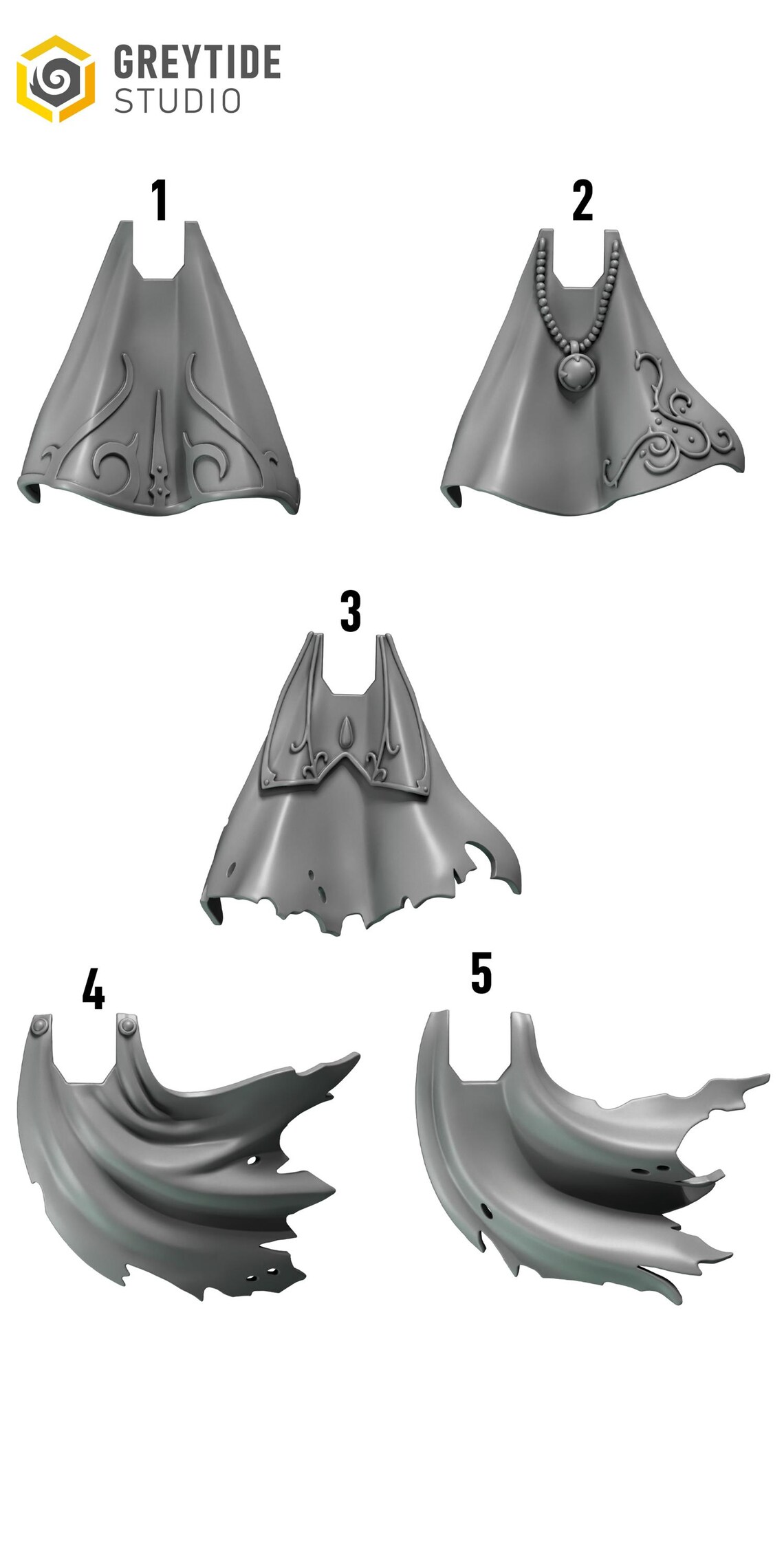 3d Printed Cloaks X 5 Crimson Lords Cape Bits Prime Cloak Upgrade Bits ...