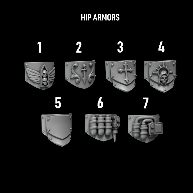 3d Printed Decorations and Hip Armor Eternal Pilgrims Bits Termi Armor ...