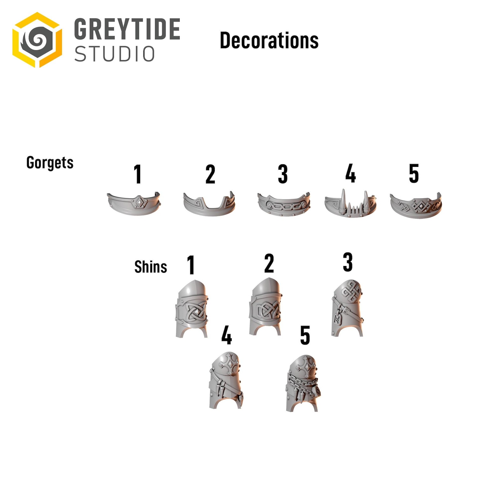 3d Printed Gorgets and Shins Primal Hounds Expansion Bits Termi Armor ...