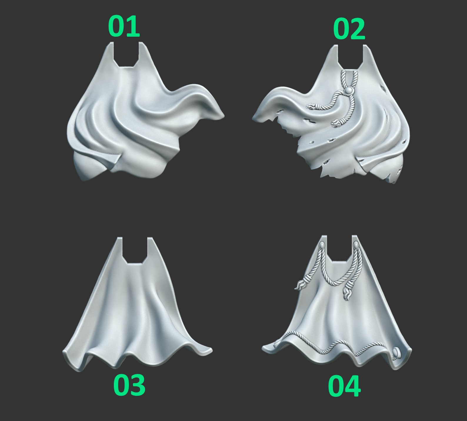 3d Printed Cloaks X5 Eternal Pilgrims Cape Bits Prime Cloak Upgrade ...