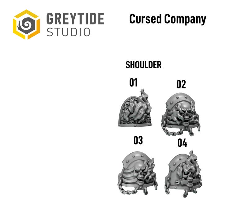 3d Printed Shoulder Pads X 10 Cursed Company Prime Scale Shoulder ...