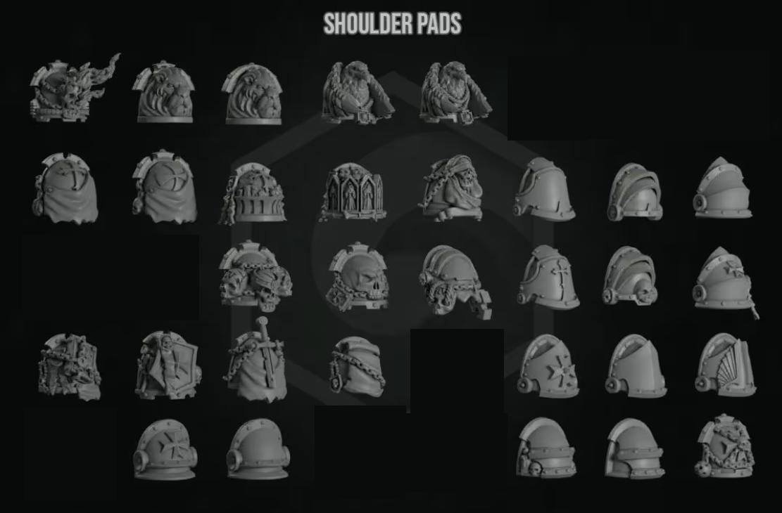 Black Templar Terminator Shoulder Pads