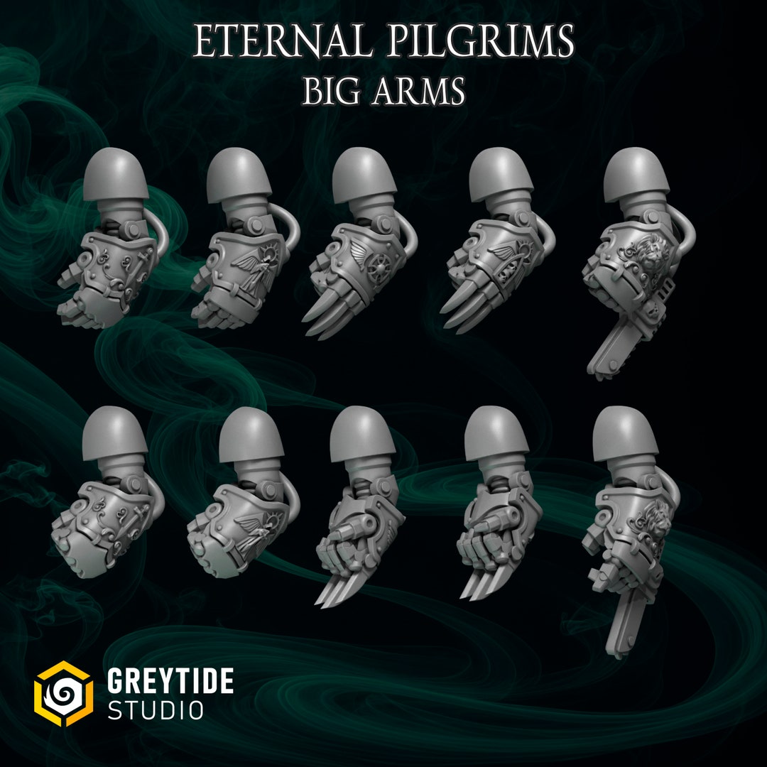 3d Printed Big Claws Fists X 5 Eternal Pilgrims Bits Termi Arms Chain ...