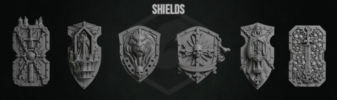 3d Printed Shields X5 Eternal Pilgrims Bits Upgrade Shield Bits Kitbash ...