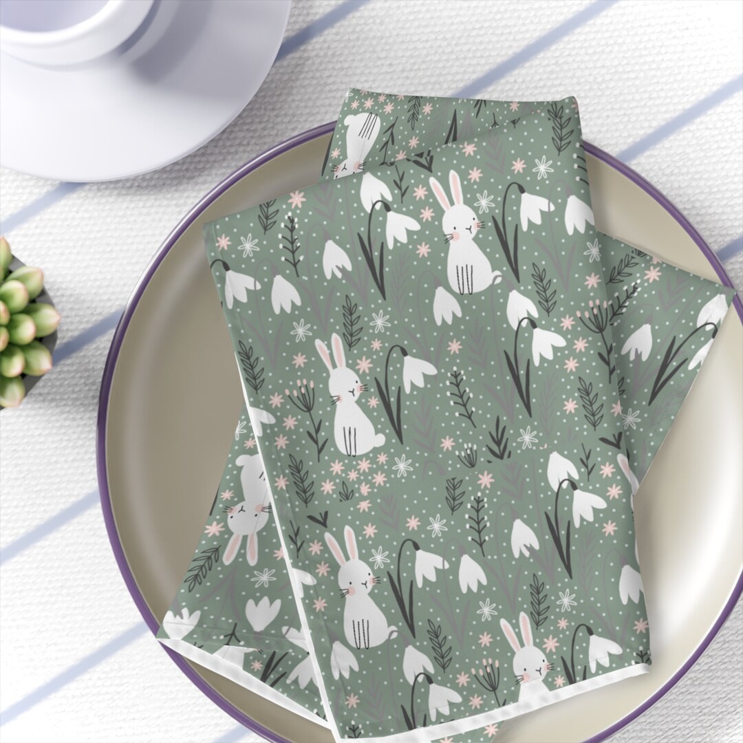 Spring Themed Napkin Set, Easter Napkins, Spring Themed Napkins, Floral ...