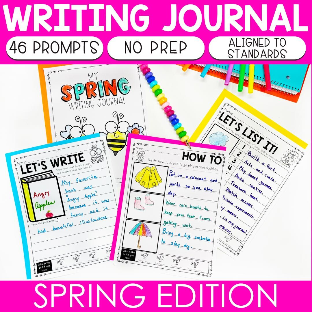Spring Writing Prompts | No-prep Writing Activities for 1st and 2nd ...