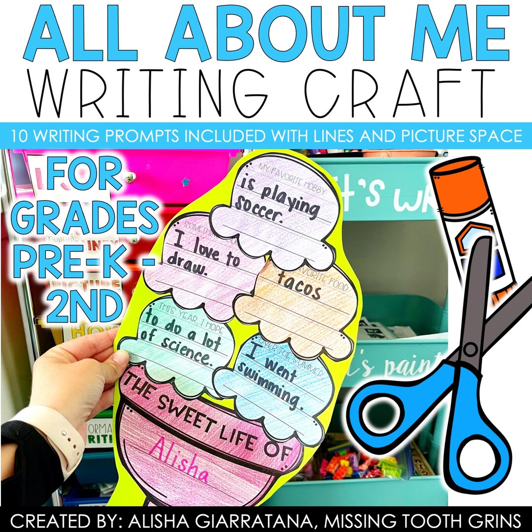 All About Me Ice Cream Craft – Back to School Bulletin Board & First ...