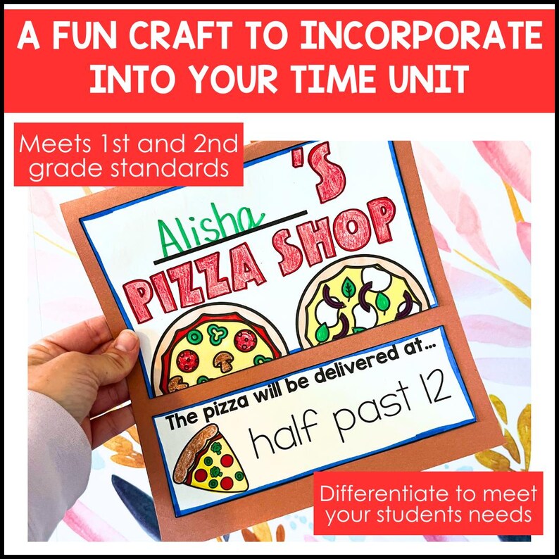 Telling Time Pizza Craft | Math Craft for Kids | Telling Time Activity ...