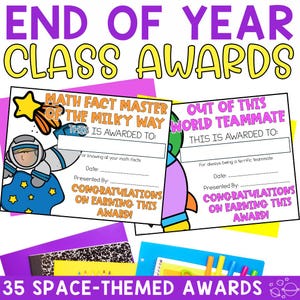 Space-themed Classroom Awards | End of Year Student Certificates ...