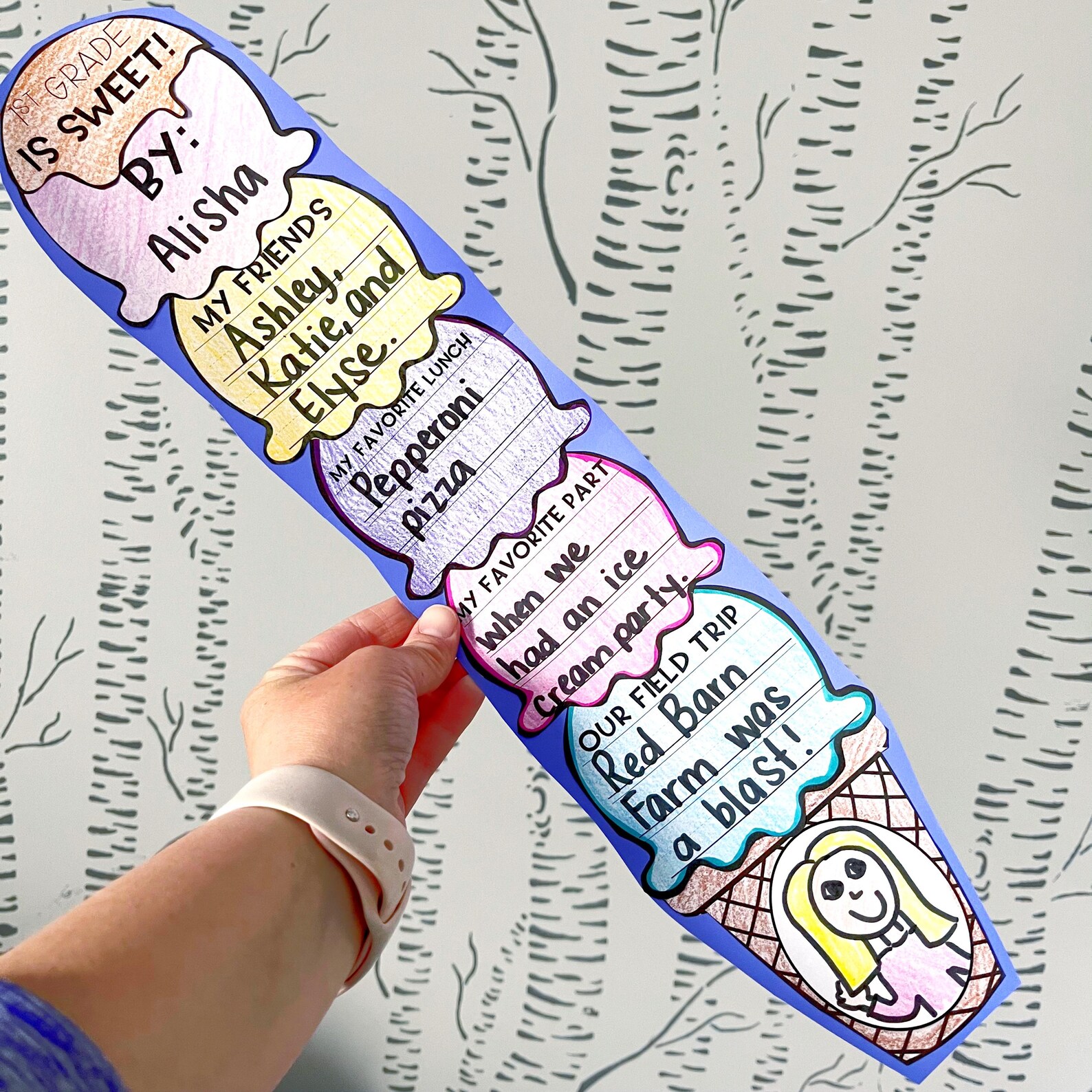 End of Year Ice Cream Craft | Reflection Writing Activity for Pre-k, K ...