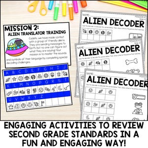 End of Year Space Escape Room | Second Grade Review Activity - Etsy