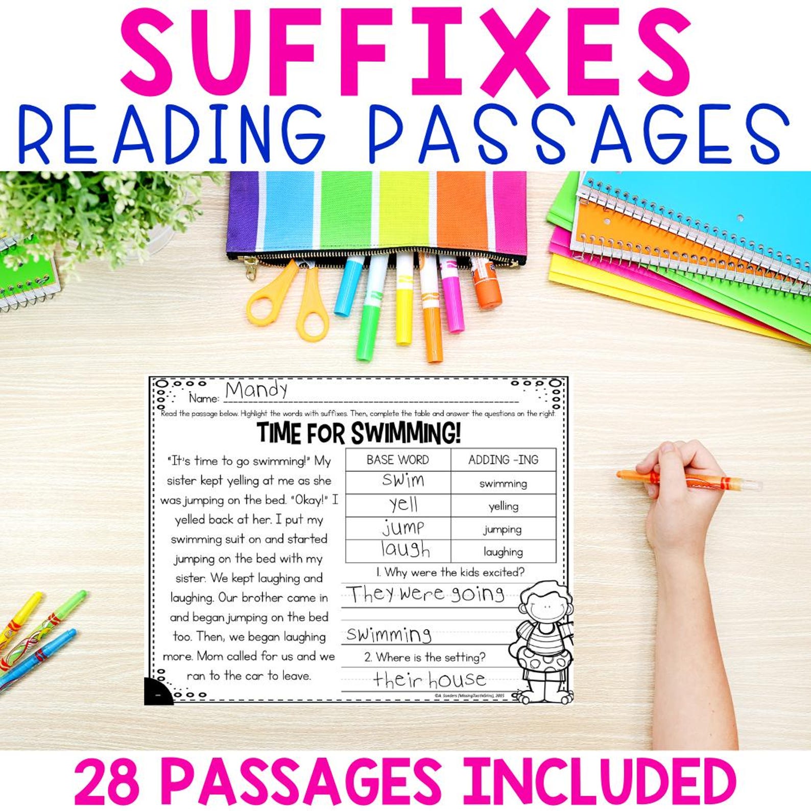 Printable Suffix Reading Passages for Independent or Homeschool ...