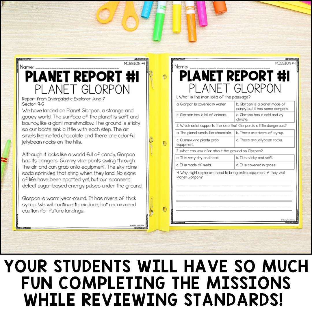 End of Year Space Escape Room | Second Grade Review Activity - Etsy