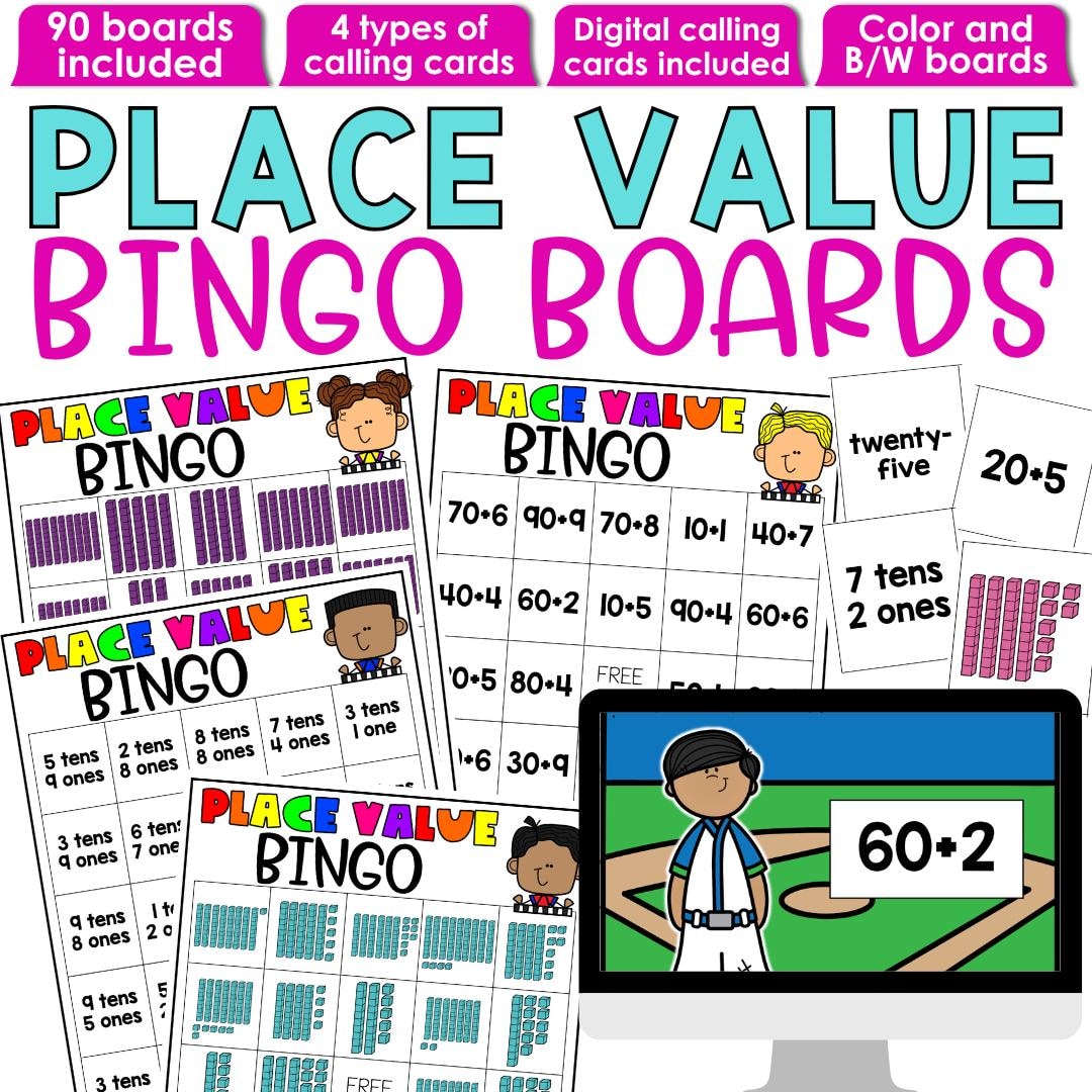 Place Value Bingo Game | Fun and Engaging Base Ten Practice - Etsy