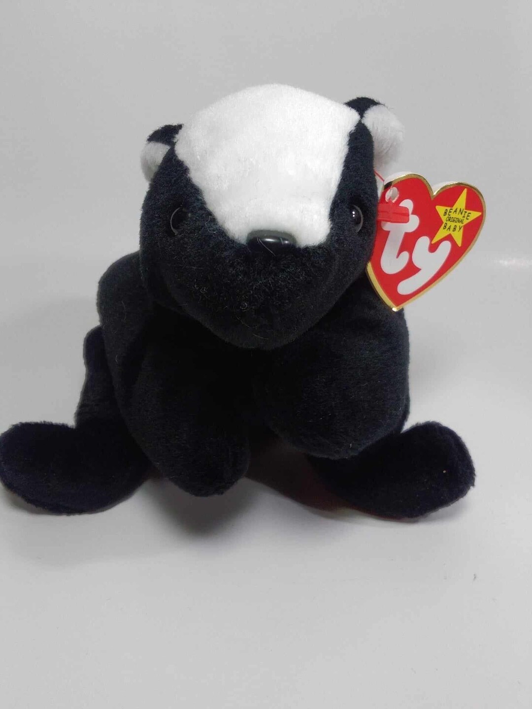Original Ty Beanie Baby "stinky" the Skunk 1995, P.V.C. Pellets, MINT ...