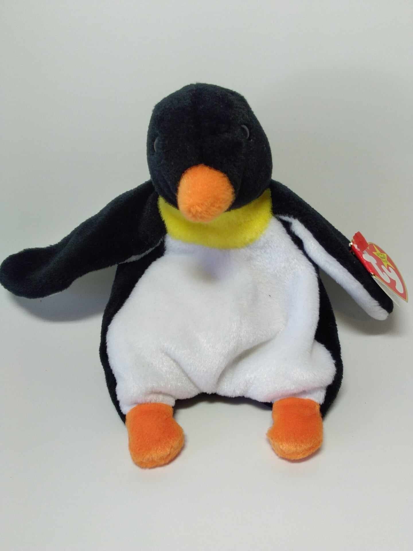 Original Ty Beanie Baby "waddle" the Penguin, P.V.C. Pellets, Mint ...