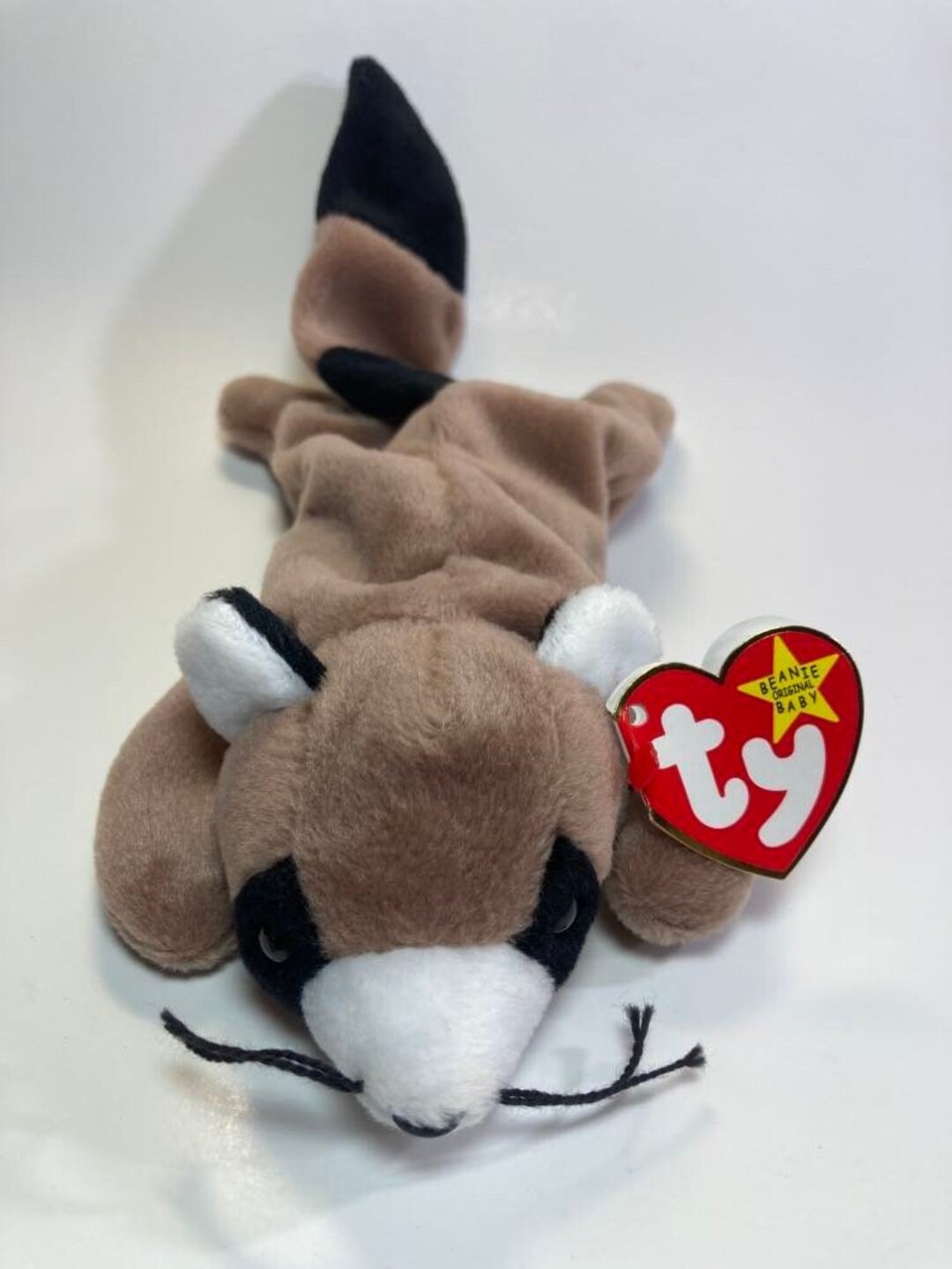 Original Ty Beanie Baby "ringo" the Raccoon P.V.C. Pellets, Mint ...