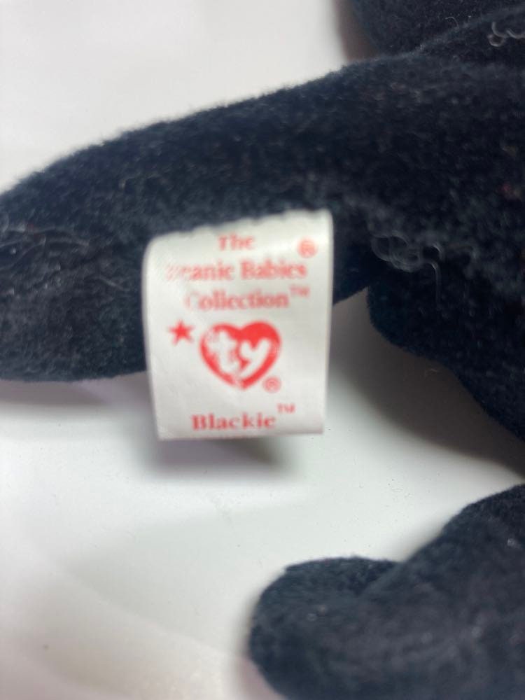 Ultra Rare Ty Beanie Baby " Blackie" Original '93 With Tag Errors, P.V ...