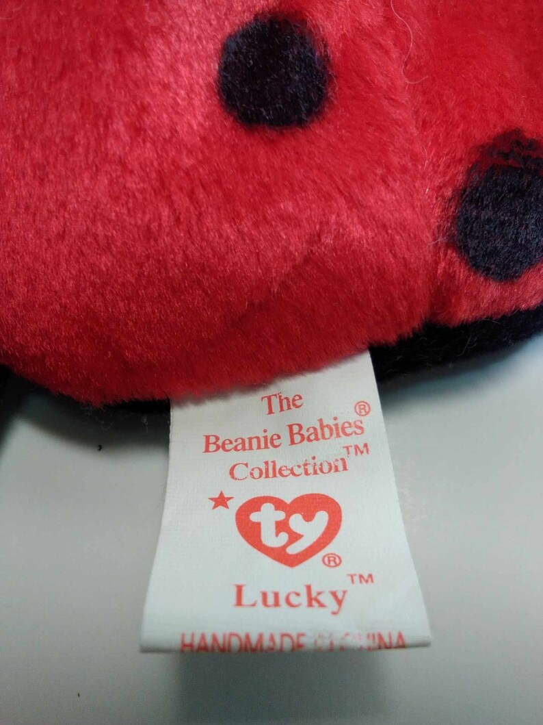 Ultra RARE Ty Beanie Baby lucky the Ladybug With 10 Spots Instead of 11 ...
