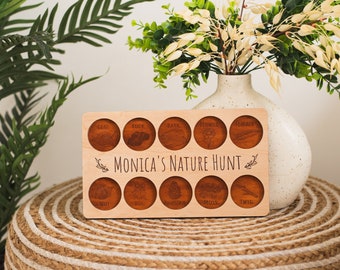 Nature Outdoor Scavenger Hunt Board for Kids and Matching Set for the ...