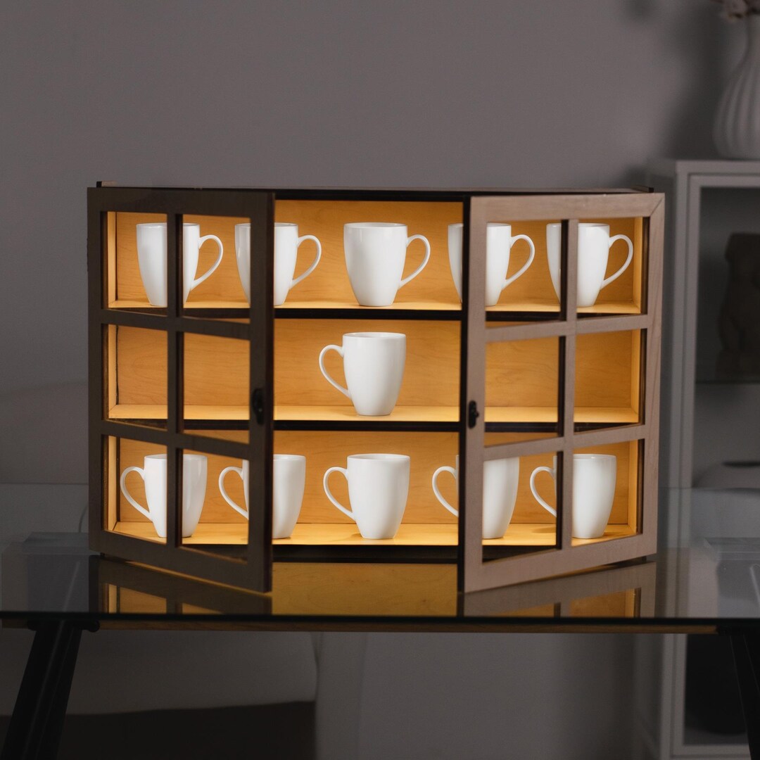 Coffee Mug Wall Shelf, Coffee Cup Holder Wall Mount, Mug Display ...
