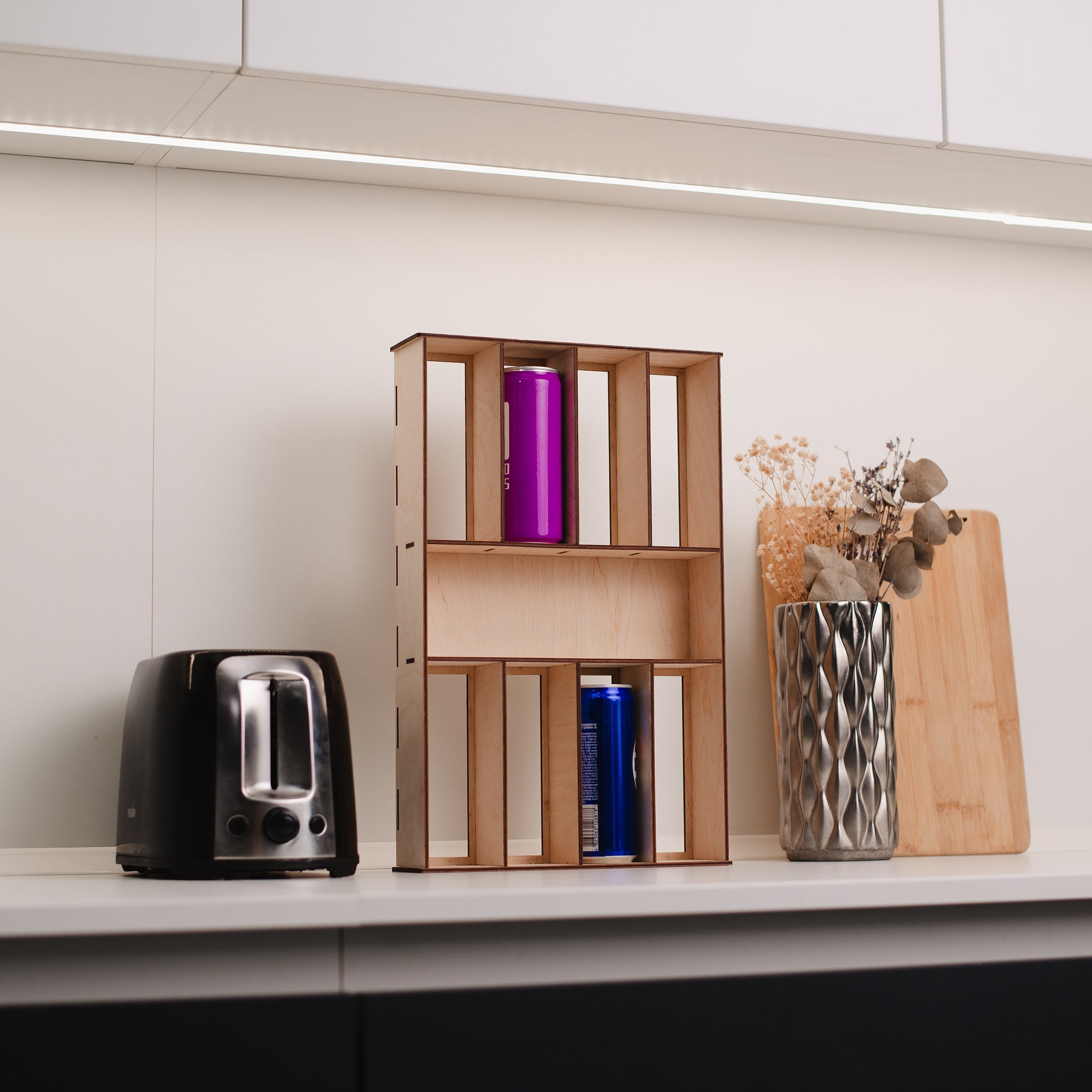 Beer Can Holder, Soda Can Display, Wooden Can Showcase, Beer Can ...