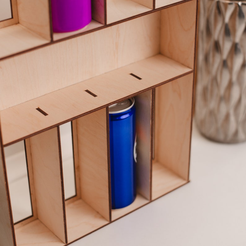 Beer Can Holder, Soda Can Display, Wooden Can Showcase, Beer Can ...