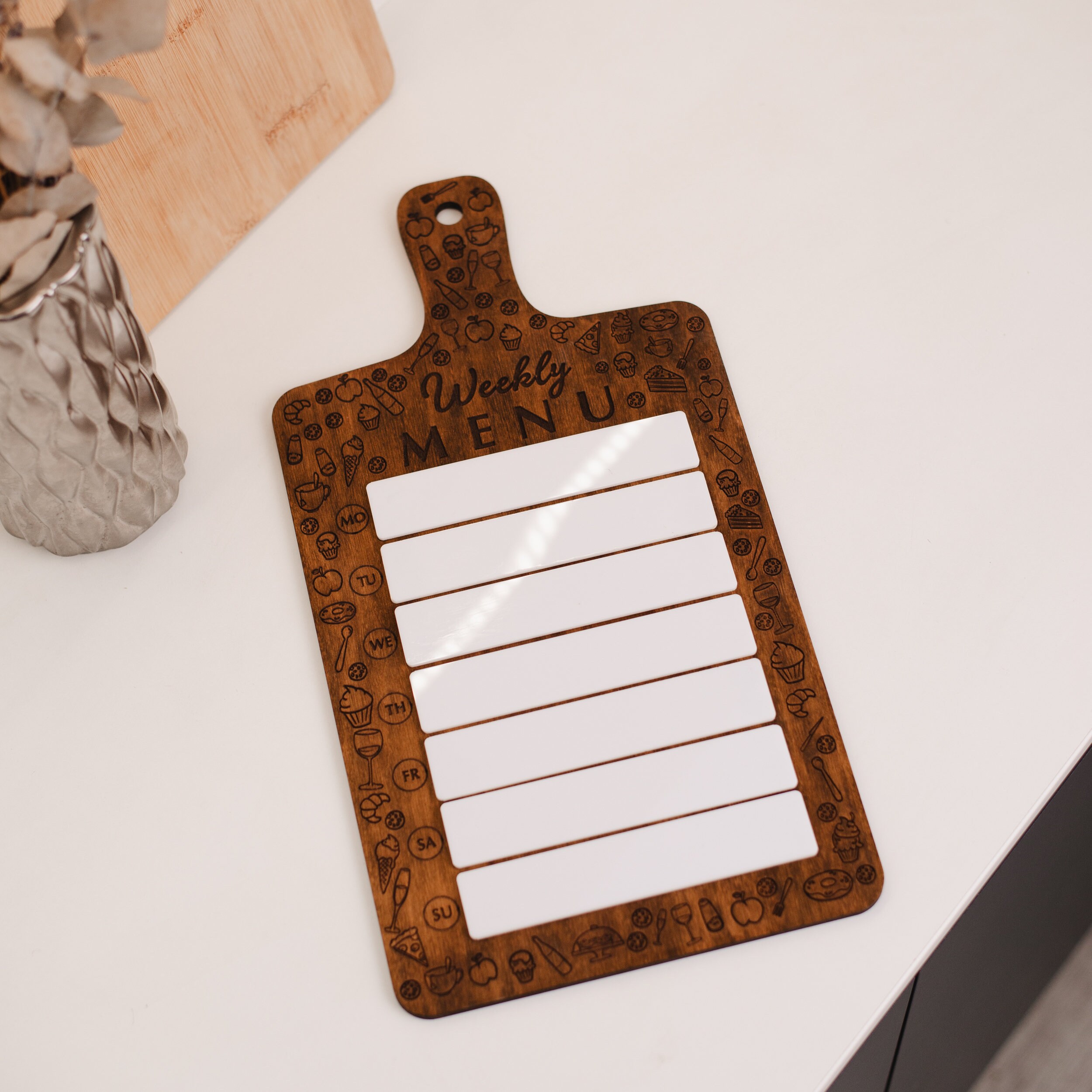 Weekly Menu Board Dry Erase, Weekly Meal Planner, Menu Board for ...