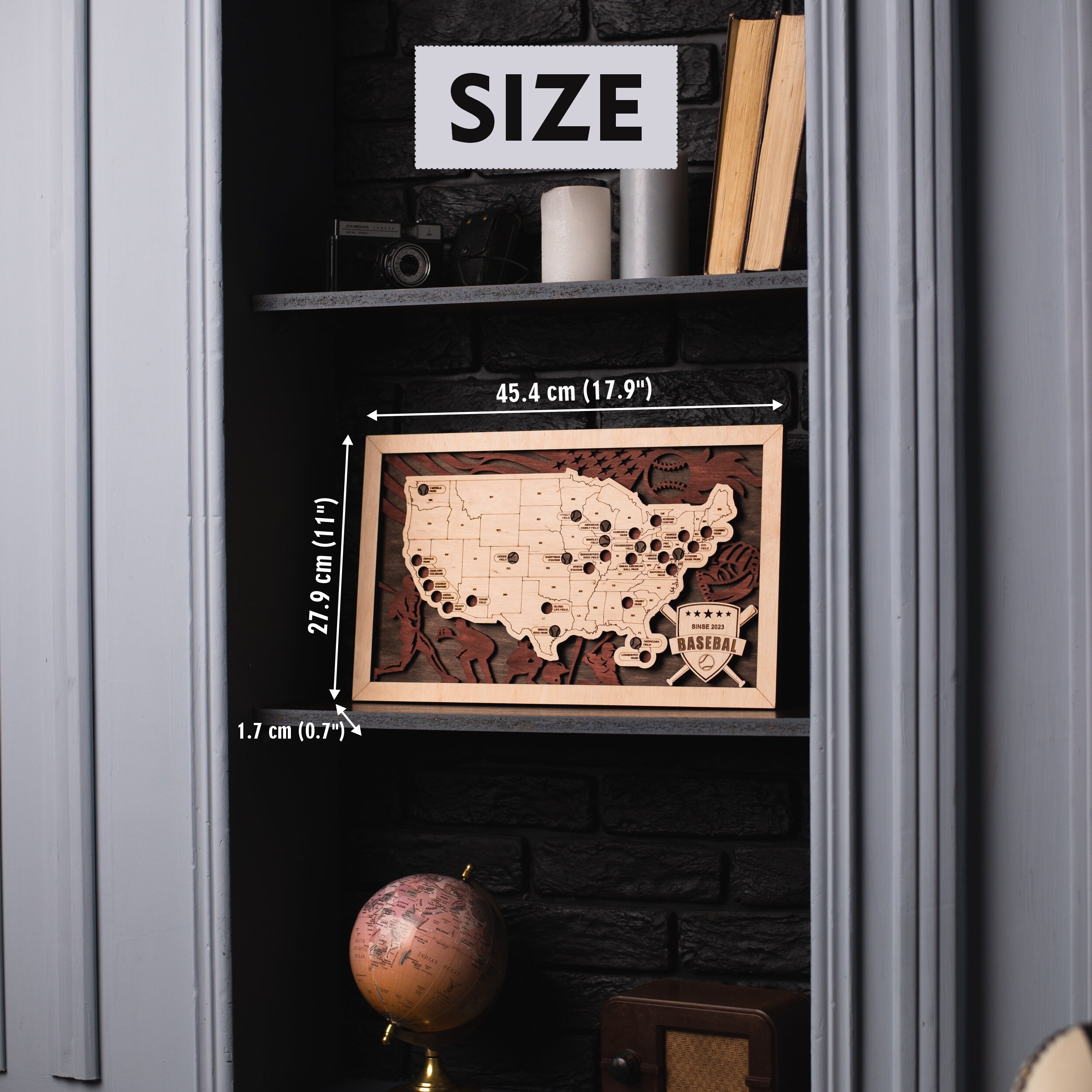 Custom Baseball Stadium Map, MLB Stadium Map, Baseball Stadium Tracker ...