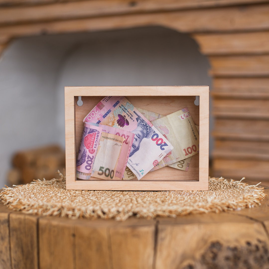 Money Holder Frame, Money Box Wedding, Wooden Wedding Box, Money Gift ...