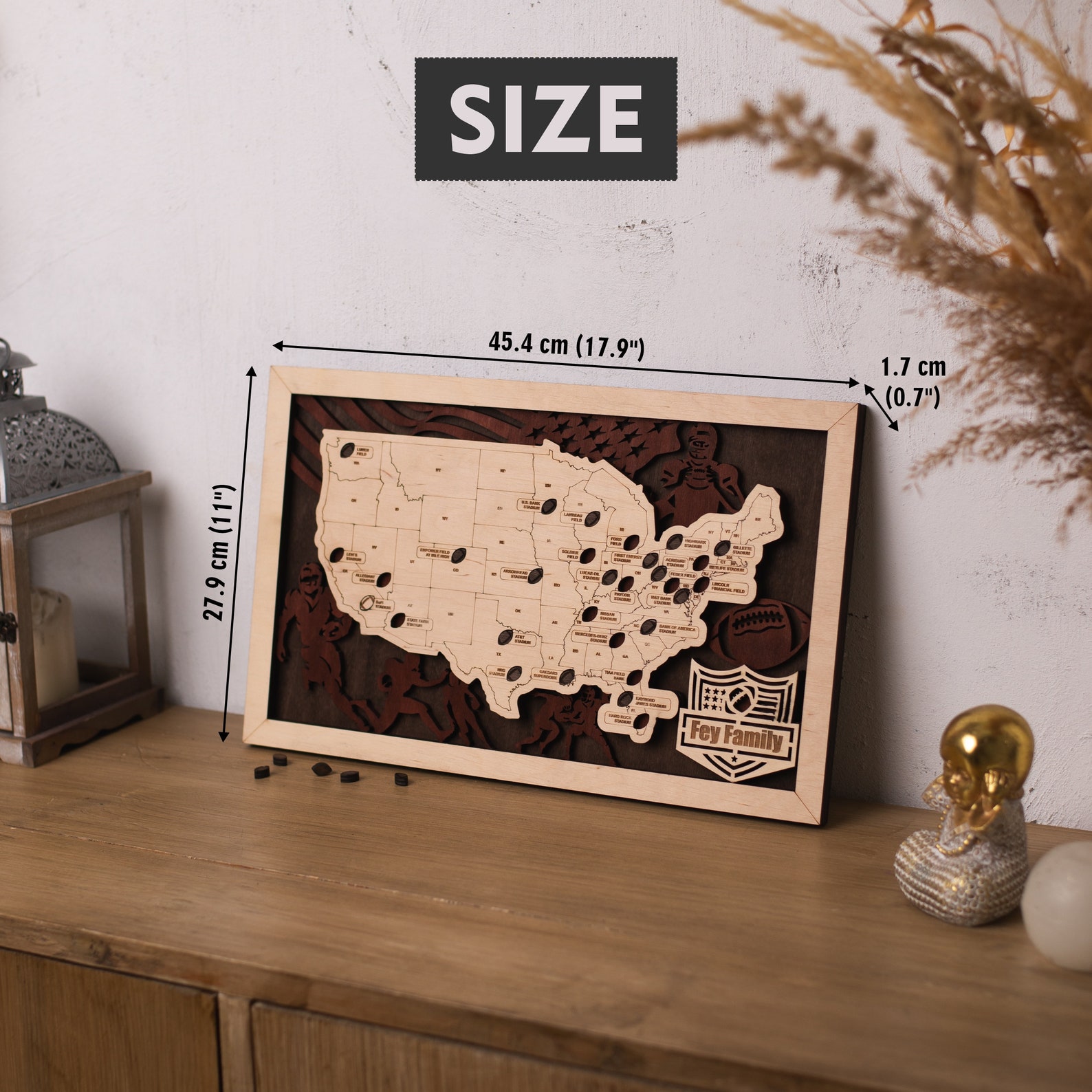 Personalized Football Stadium Map, NFL Stadium Travel Map, Football ...