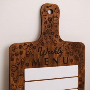 Weekly Menu Board Dry Erase, Weekly Meal Planner, Menu Board for ...